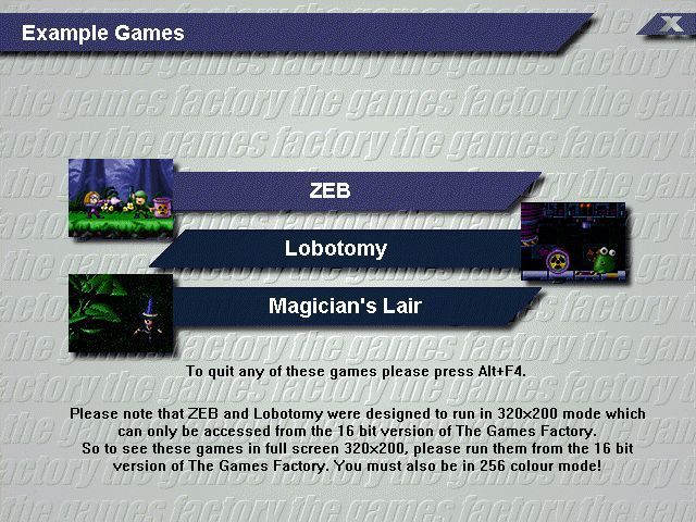 The Games Factory screenshots - MobyGames