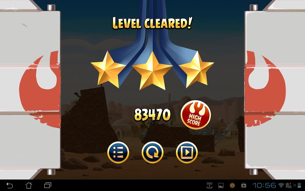 Screenshot of Angry Birds: Star Wars (Android, 2012) - MobyGames