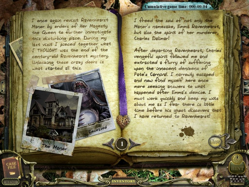Screenshot of Mystery Case Files: Return to Ravenhearst (iPad, 2008 ...