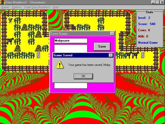 Screenshot of Dino Numbers (Windows, 1994) - MobyGames