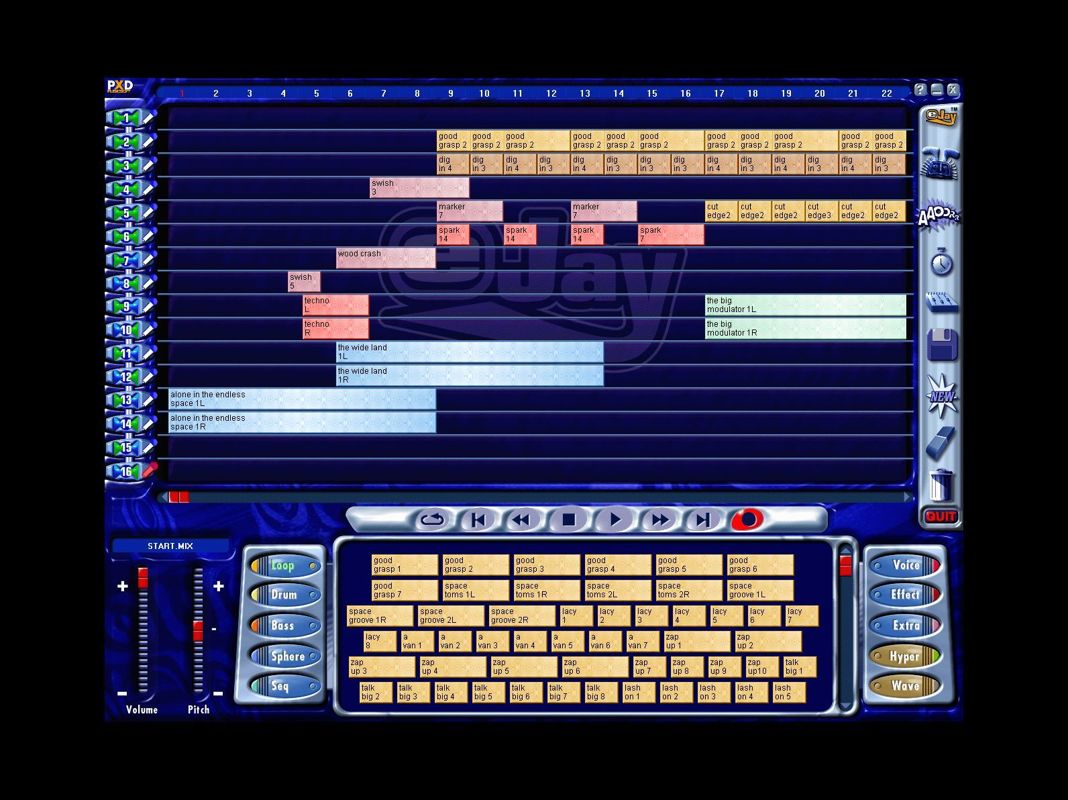 Screenshot of Dance eJay 2: Techno Edition (Windows, 1999) - MobyGames