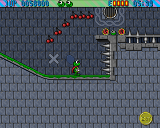 Screenshot of Superfrog (Amiga, 1993) - MobyGames