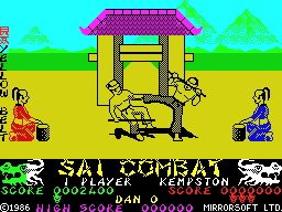 Screenshot of Sai Combat (ZX Spectrum, 1986) - MobyGames