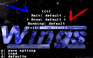 Screenshot of Wings (DOS, 1997) - MobyGames