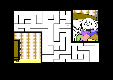 Screenshot of Peanuts Maze Marathon (Commodore 64, 1984) - MobyGames