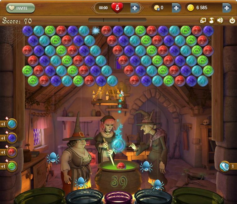 Screenshot of Bubble Witch Saga (Browser, 2011) - MobyGames