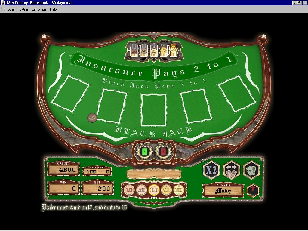 Screenshot of Blackjack (Windows, 2002) - MobyGames