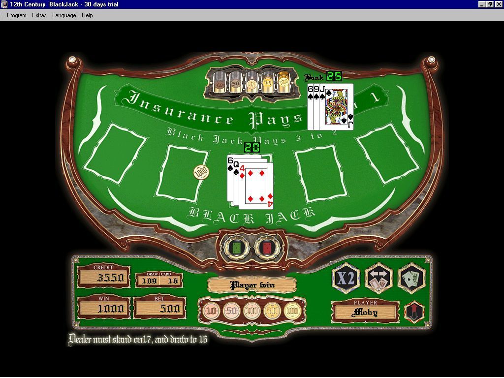 Screenshot of Blackjack (Windows, 2002) - MobyGames