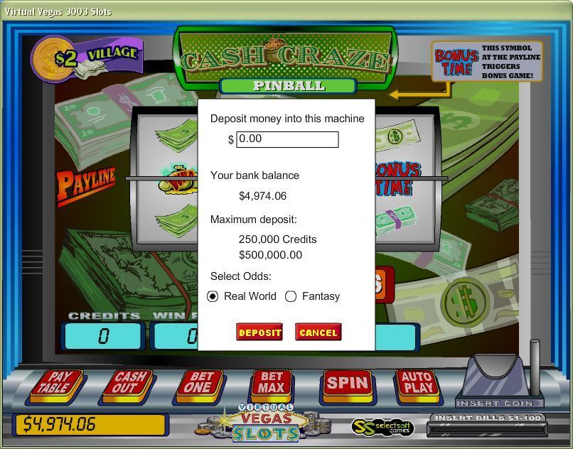 Screenshot of Virtual Vegas Slots 3003 (Windows, 2007) - MobyGames