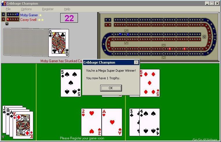 Screenshot of Cribbage Champion (Windows, 2002) - MobyGames