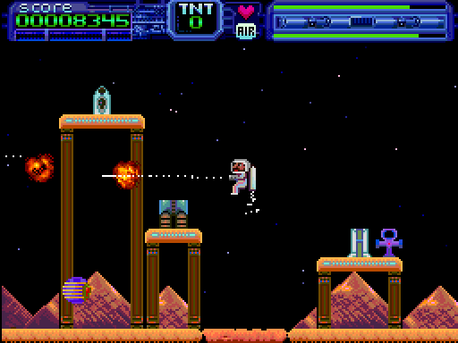 Screenshot of Baggers in Space (ZX Spectrum Next, 2020) - MobyGames