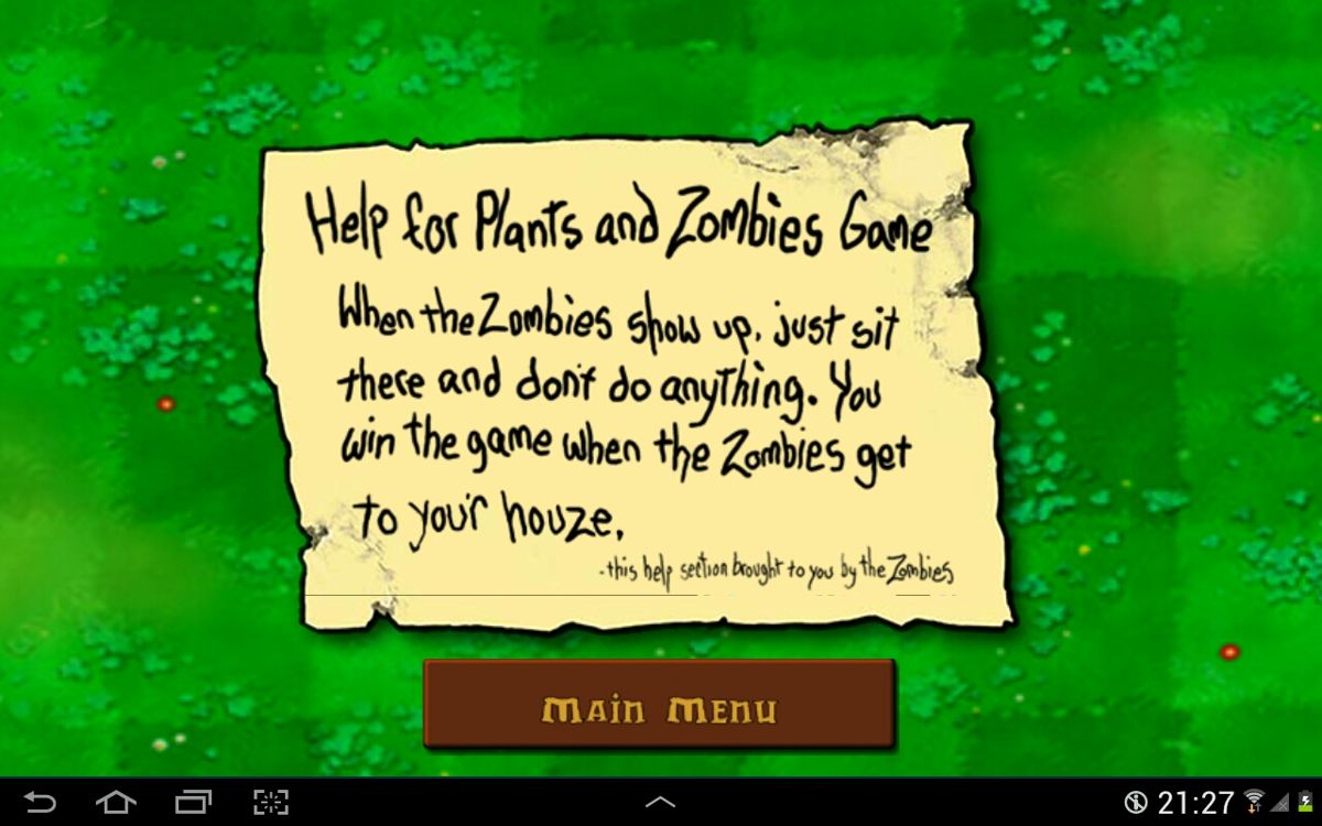 Screenshot of Plants vs. Zombies (Android, 2009) - MobyGames Screenshot of Plants vs. Zombies (Android, 2009) - MobyGames