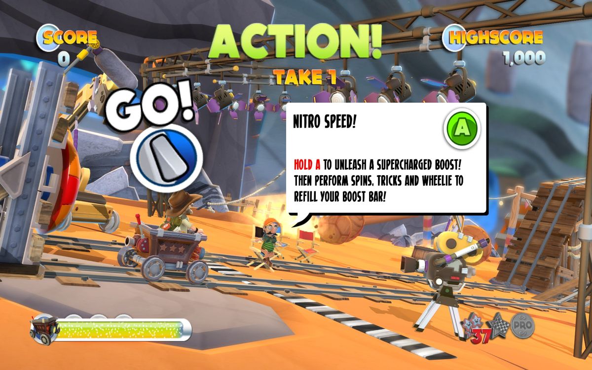 Screenshot of Joe Danger 2: The Movie (Windows, 2012) - MobyGames