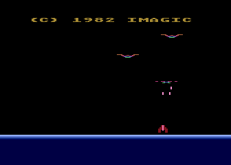 Screenshot of Demon Attack (Atari 8-bit, 1982) - MobyGames