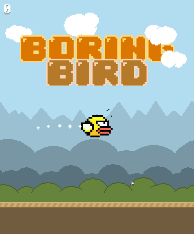 Screenshot of Boring Bird (Browser, 2014) - MobyGames