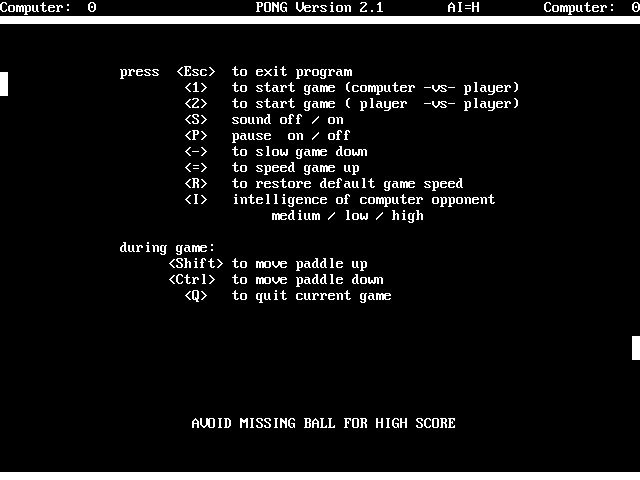 Pong (1996) - MobyGames