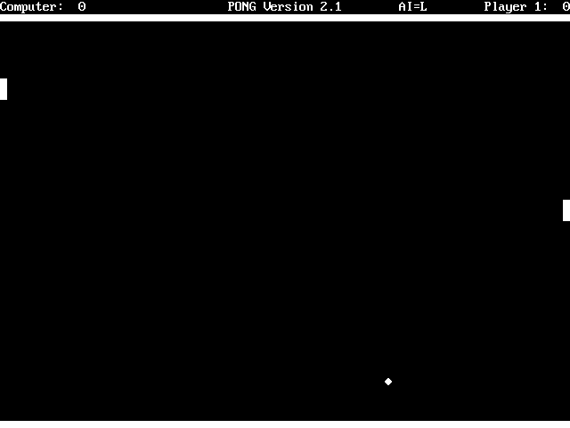 Screenshot of Pong (DOS, 1996) - MobyGames