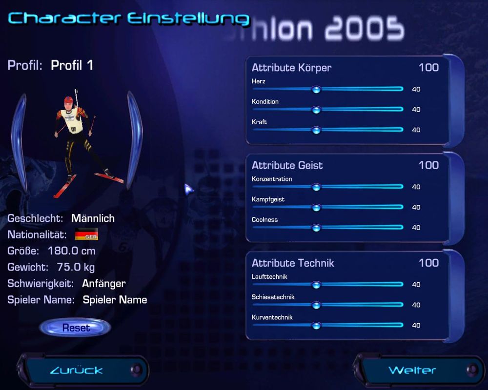 Screenshot of Biathlon 2005 (Windows, 2004) - MobyGames