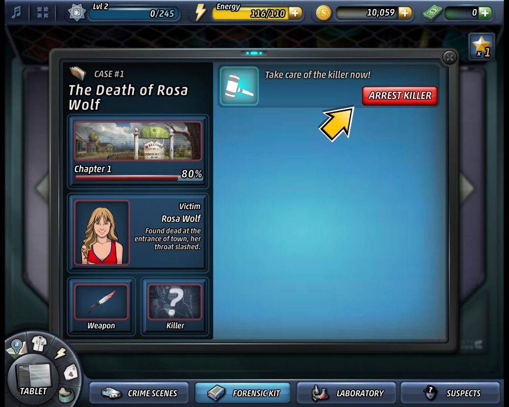 Screenshot of Criminal Case (Browser, 2012) - MobyGames