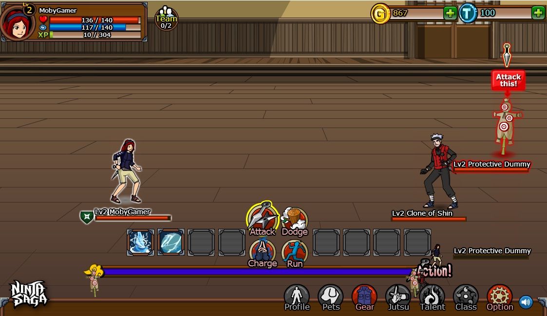 Screenshot of Ninja Saga (Browser, 2009) - MobyGames