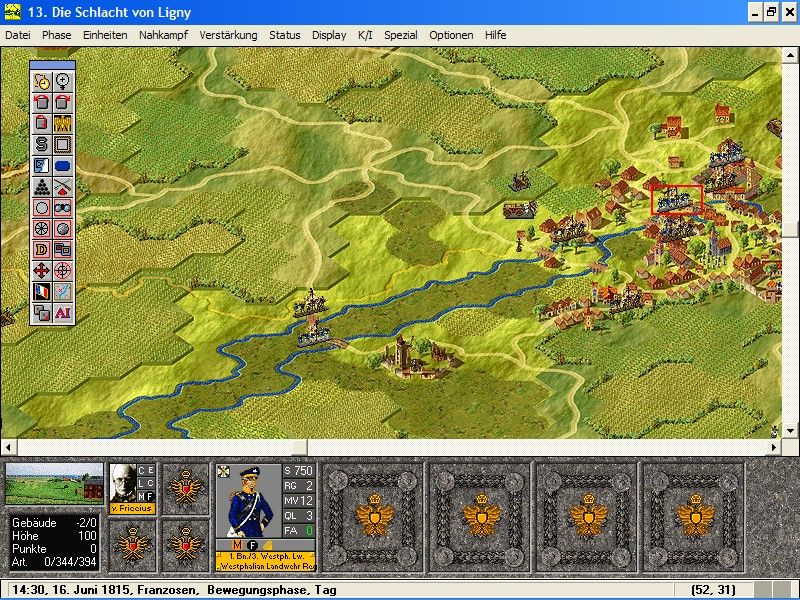 Screenshot of Battleground 8: Prelude to Waterloo (Windows, 1997 ...