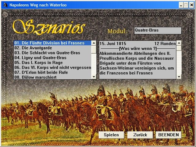 Screenshot of Battleground 8: Prelude to Waterloo (Windows, 1997 ...