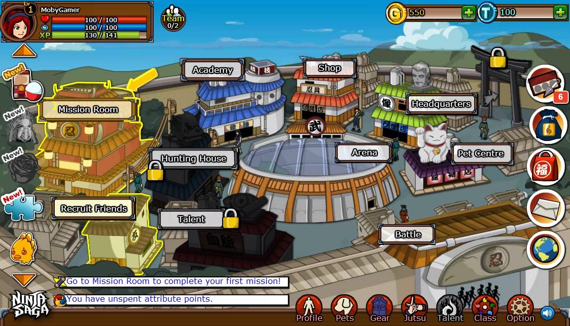 Screenshot of Ninja Saga (Browser, 2009) - MobyGames