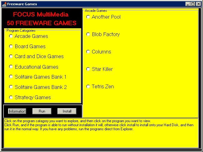 Screenshot of 50 Fantastic Games (Windows, 2001) - MobyGames