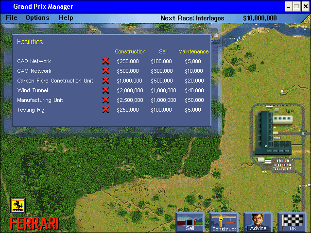 Screenshot of Grand Prix Manager (Windows 3.x, 1995) - MobyGames