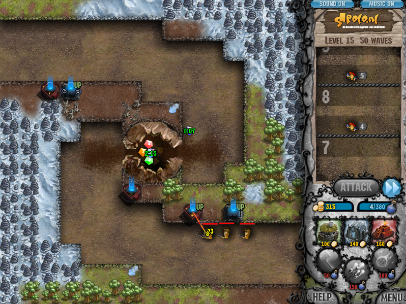 Screenshot of Cursed Treasure: Level Pack! (Browser, 2011) - MobyGames