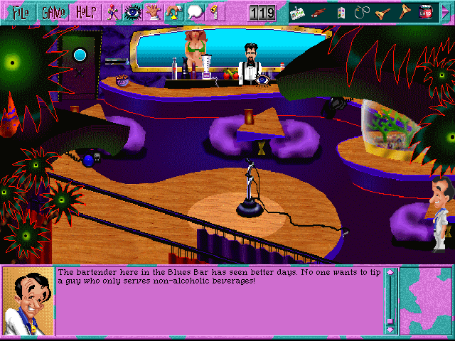 Screenshot of Leisure Suit Larry 6: Shape Up or Slip Out! (DOS, 1993) - MobyGames