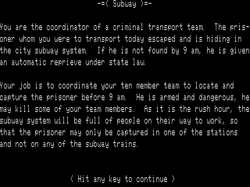 Subway (1982) - MobyGames