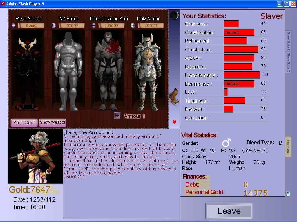 Screenshot of Slave Maker 3 (Windows, 2010) - MobyGames