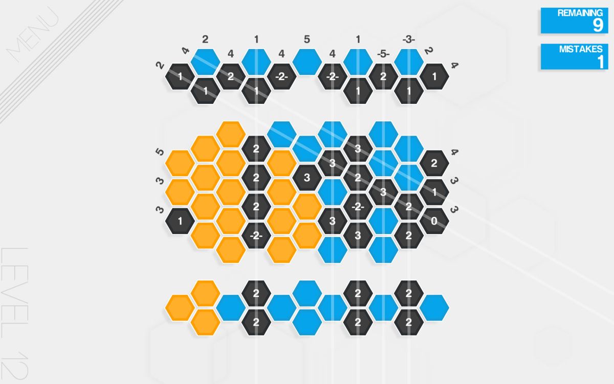 Screenshot of Hexcells Plus (Windows, 2014) - MobyGames