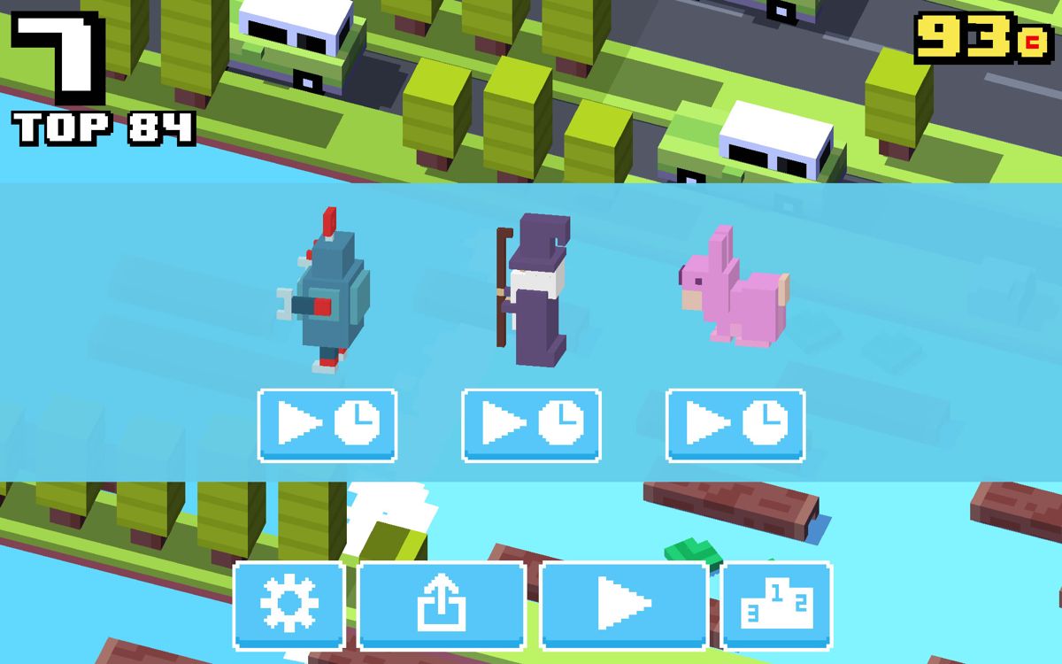 Screenshot of Crossy Road (Android, 2014) - MobyGames