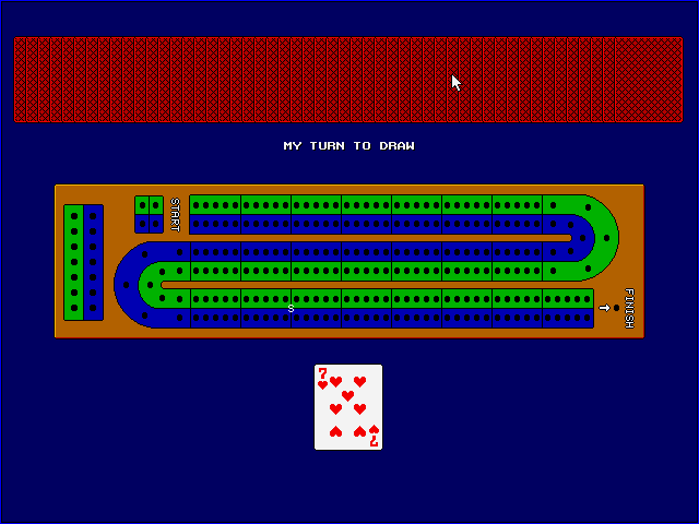 Screenshot of Crazy Eights (DOS, 1992) - MobyGames
