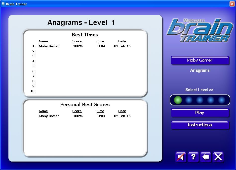 Screenshot of Mindscape's Brain Trainer (Windows, 2007) - MobyGames
