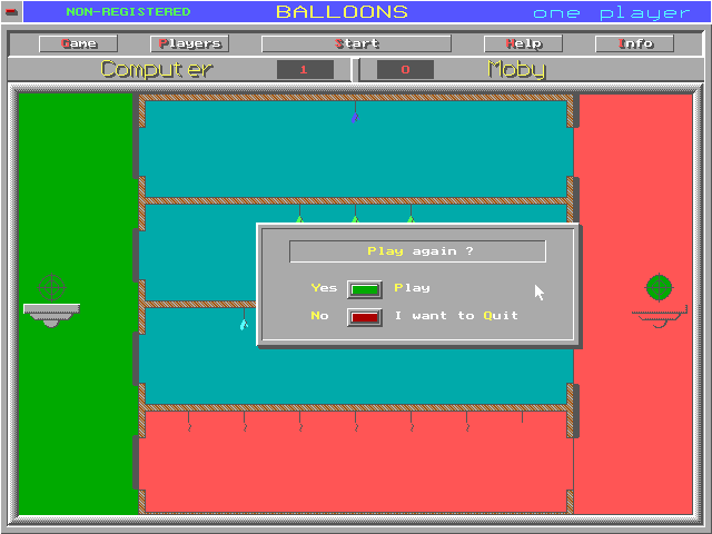 Screenshot of Balloons (DOS, 1996) - MobyGames
