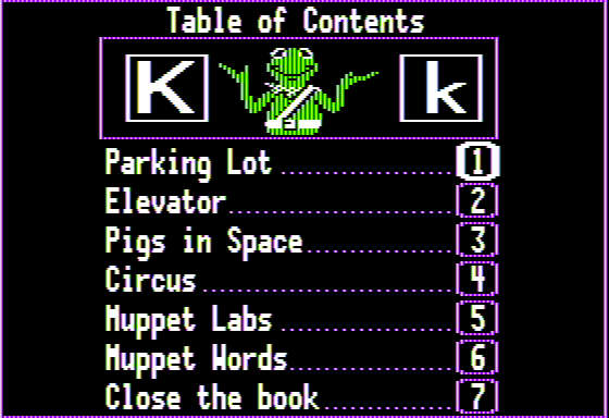 Screenshot of Muppet Word Book (Apple II, 1986) - MobyGames
