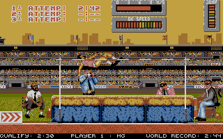 Screenshot of International Athletics (DOS, 1992) - MobyGames