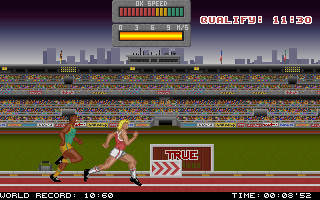 Screenshot of International Athletics (DOS, 1992) - MobyGames