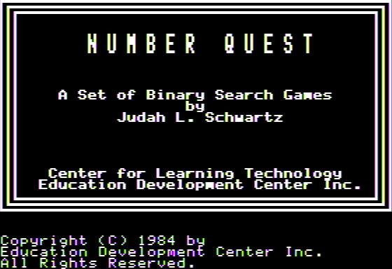 Number Quest (1984) - MobyGames