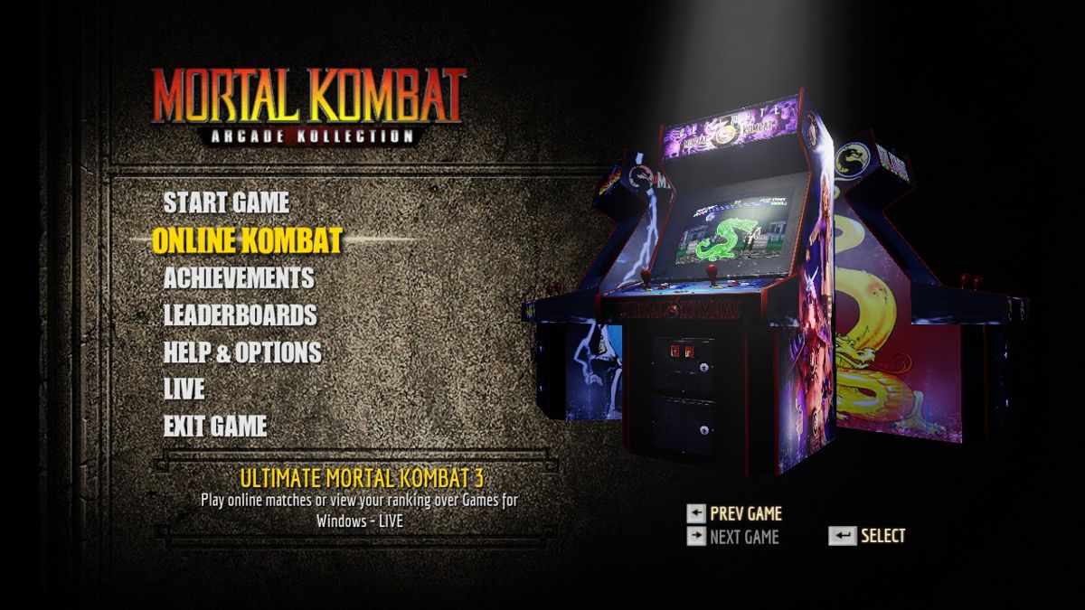 Screenshot of Mortal Kombat: Arcade Kollection (Windows, 2011) - MobyGames