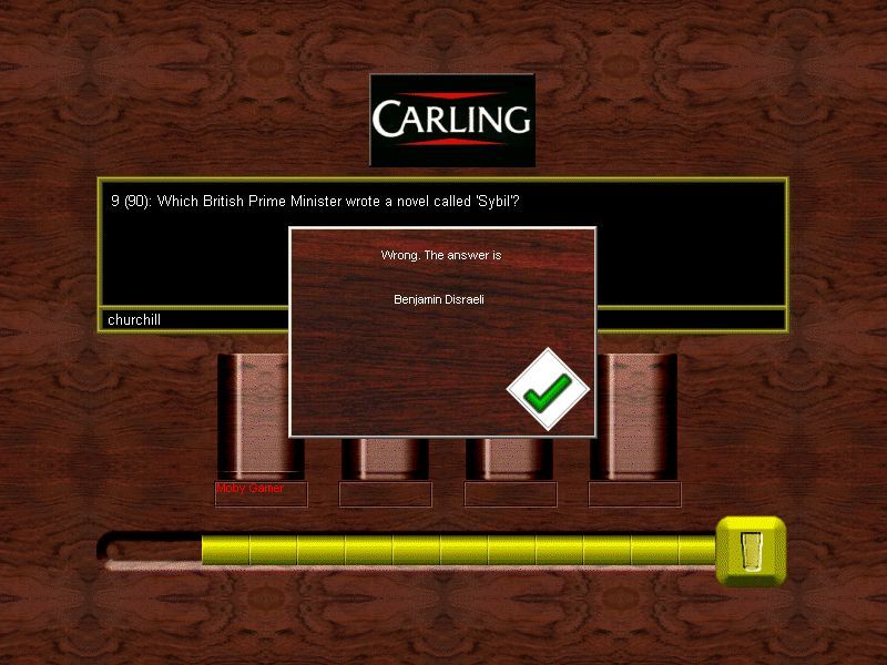 Screenshot of Carling Pub Quiz (Windows, 2002) - MobyGames