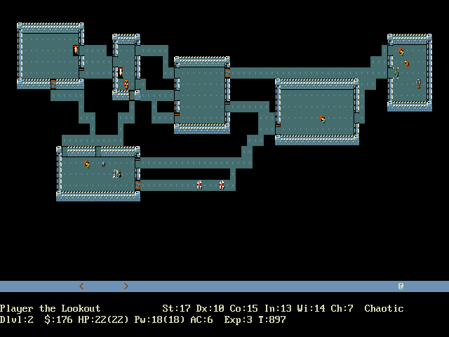 Screenshot of NetHack (DOS, 1987) - MobyGames