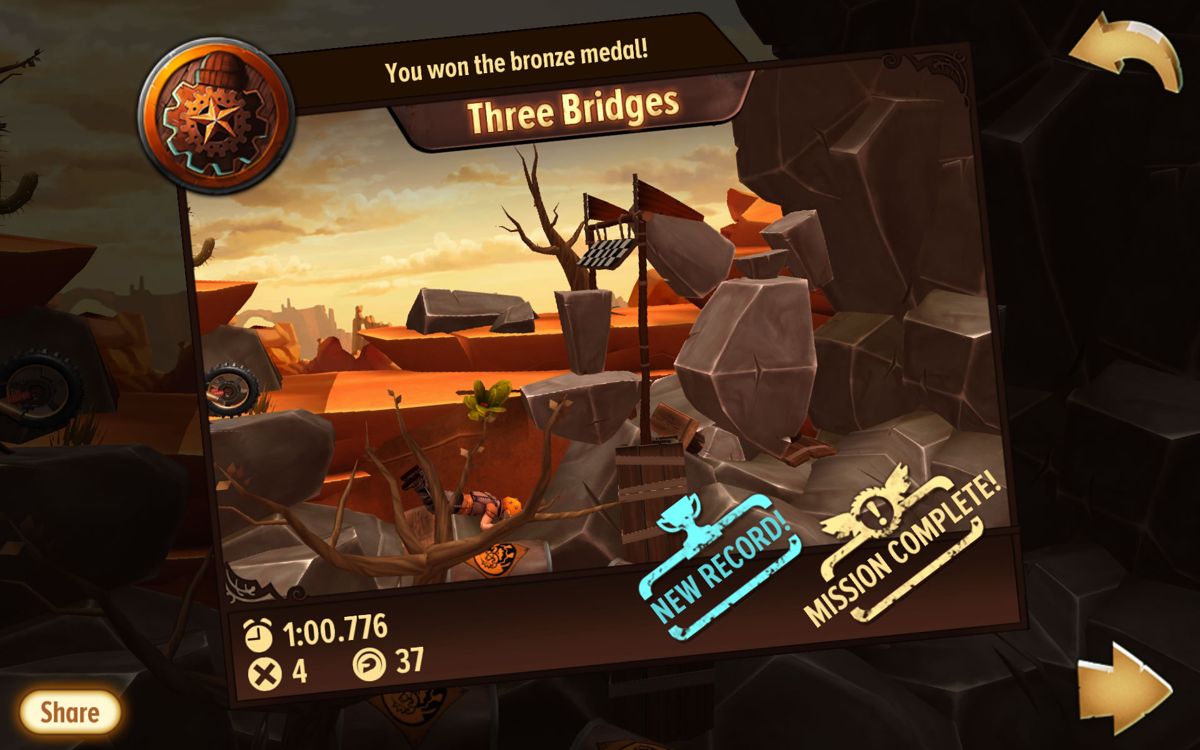 Screenshot of Trials Frontier (Android, 2014) - MobyGames