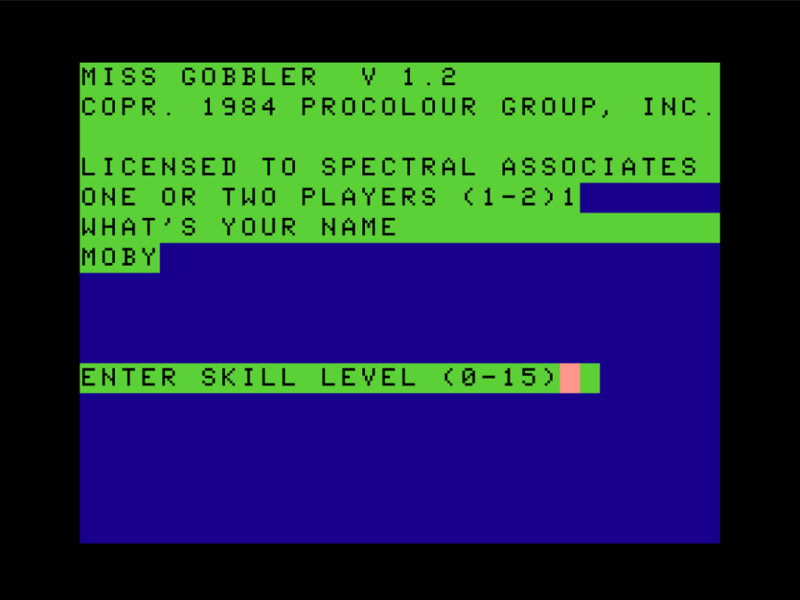 Miss Gobbler (1984) - MobyGames
