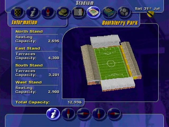 Screenshot of LMA Manager (PlayStation, 1999) - MobyGames