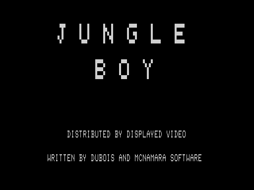 Jungle Boy (1983) - MobyGames