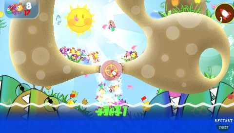 Screenshot of Downstream Panic! (PSP, 2008) - MobyGames